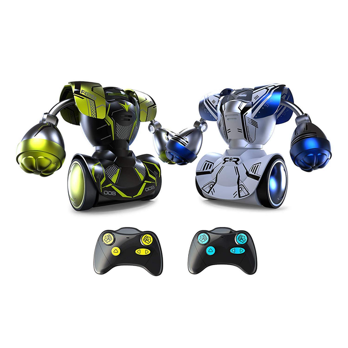 Toy Robot SilverLit Robo Kombat Twin Pack | Pack Of Two Fighting Robots | Lights And Punching ...