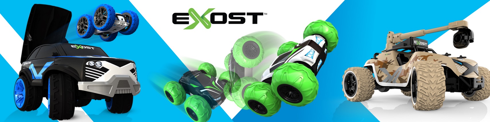 Exost: remote controlled cars and circuits to make stunts