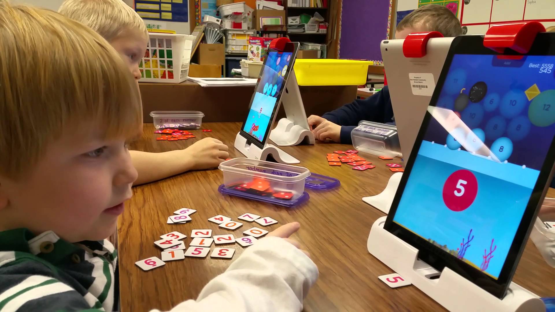 Osmo Words, Tangram, Numbers: Educational games connected